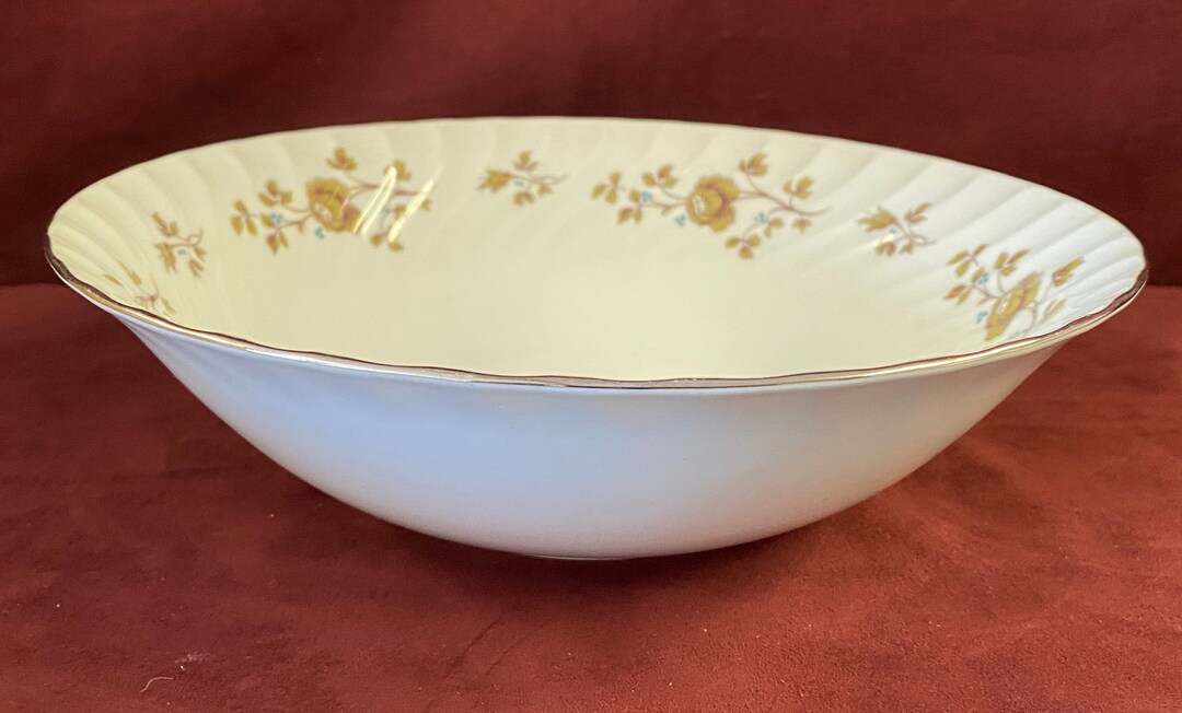 Vintage Sango Hamilton Vegetable Bowl: Gray, Green Floral Design - Etsy