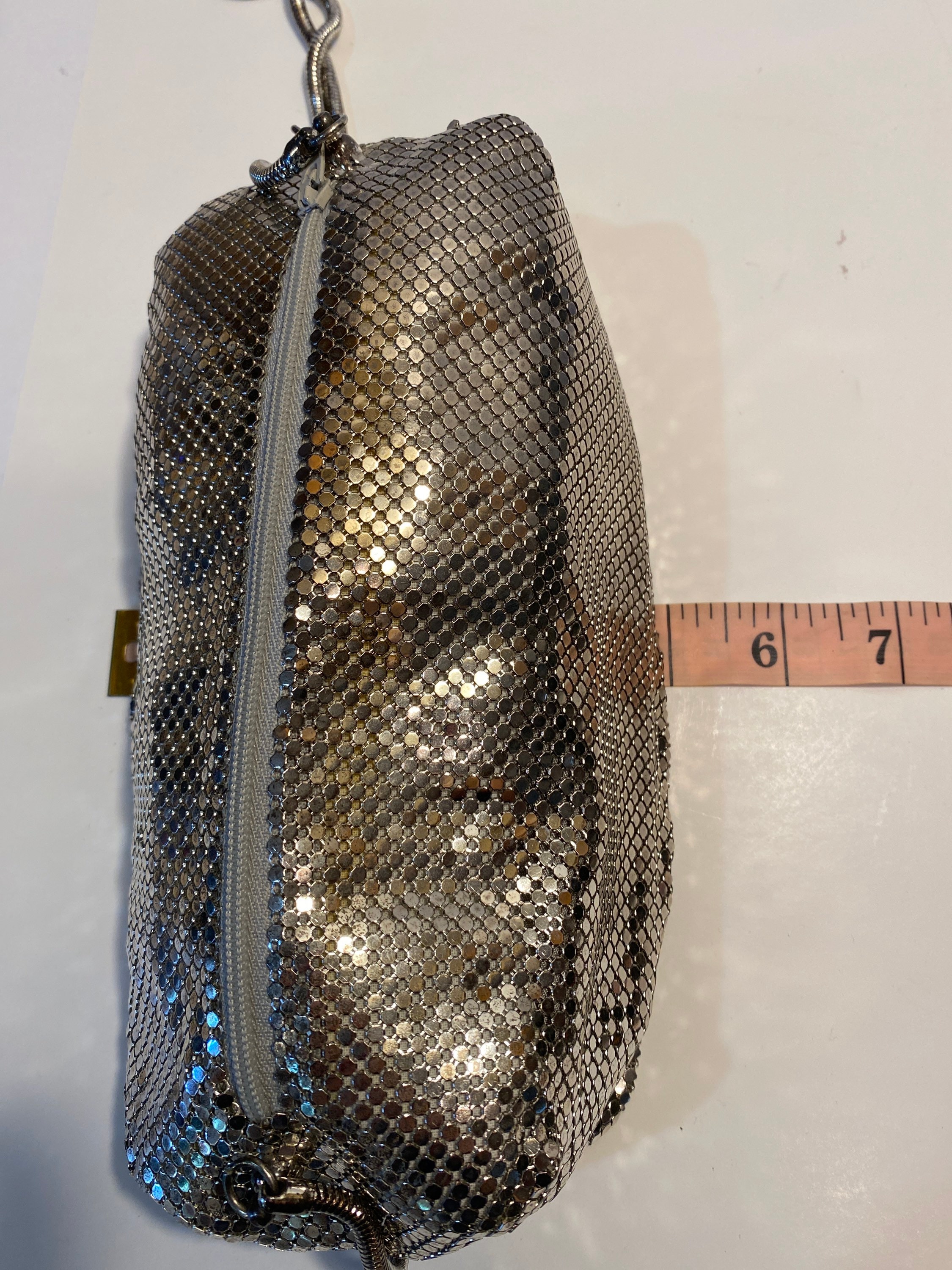 Vintage Lyrella Silver Metal Mesh Crossbody Purse, Sequin Style - Etsy
