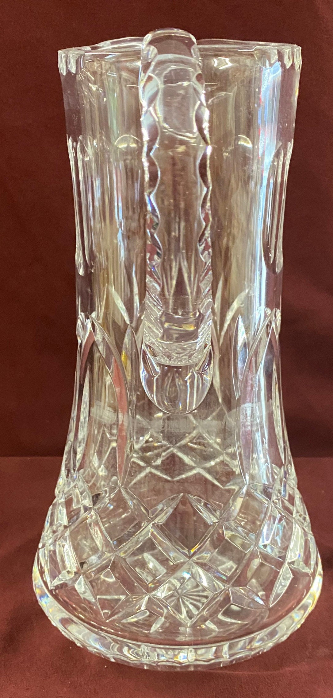 Vintage Very Heavy Pressed Glass Pattern Diamond Cut Crystal | Etsy