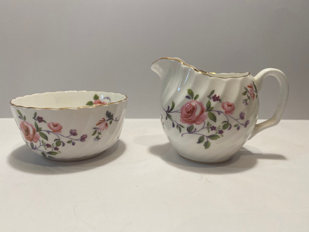 Vintage Royal Adderley Fine Bone China Sugar and Creamer Set ...