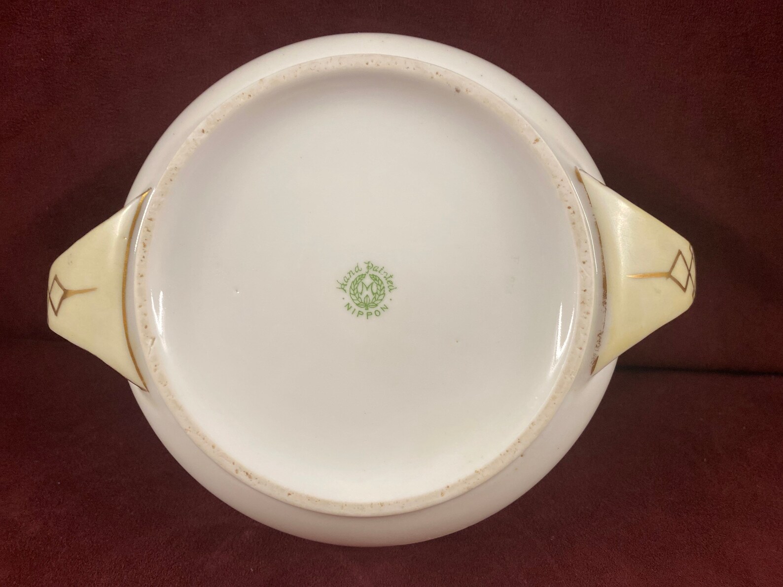 Vintage Hand Painted Nippon 2 Handled Covered Bowl opening | Etsy