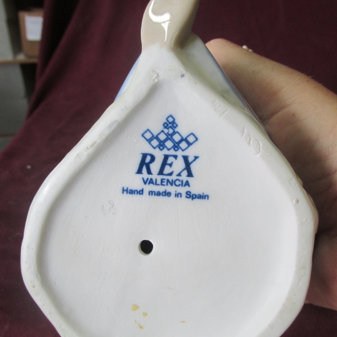 Vintage Rex Valencia Porcelain Figurine: Girl with Basket, Made in ...