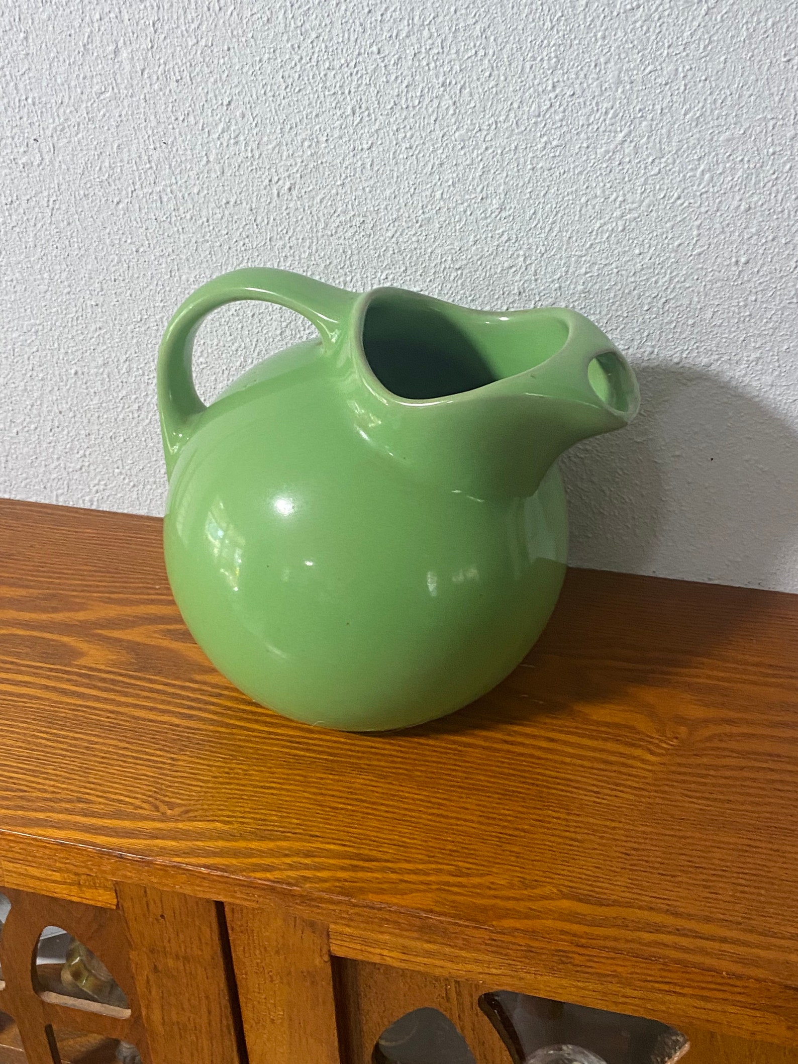 Lovely Estate Green Hall Bulbous Water Pitcher With Pour Guard - Etsy