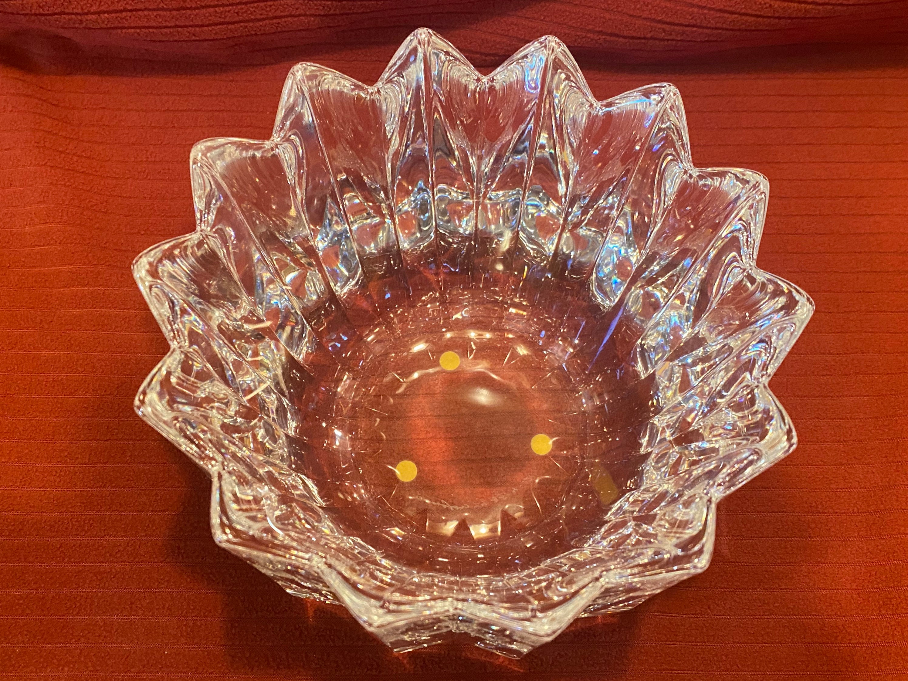 Vintage Orrefors Crystal Medium Fleur Glass Bowl Jan | Etsy