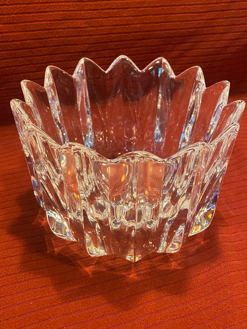 Vintage Orrefors Crystal Medium Fleur Glass Bowl Jan | Etsy