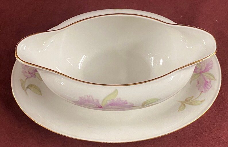 Vintage Tirschenreuth's Pasco Orchid Pattern Gravy Boat - Etsy