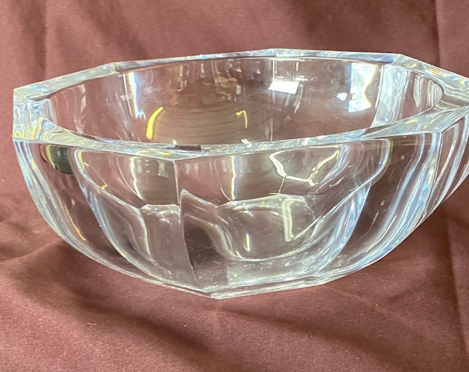Vintage Miller Rogaska Octagonal Crystal Bowl, Signed, Very Heavy ...