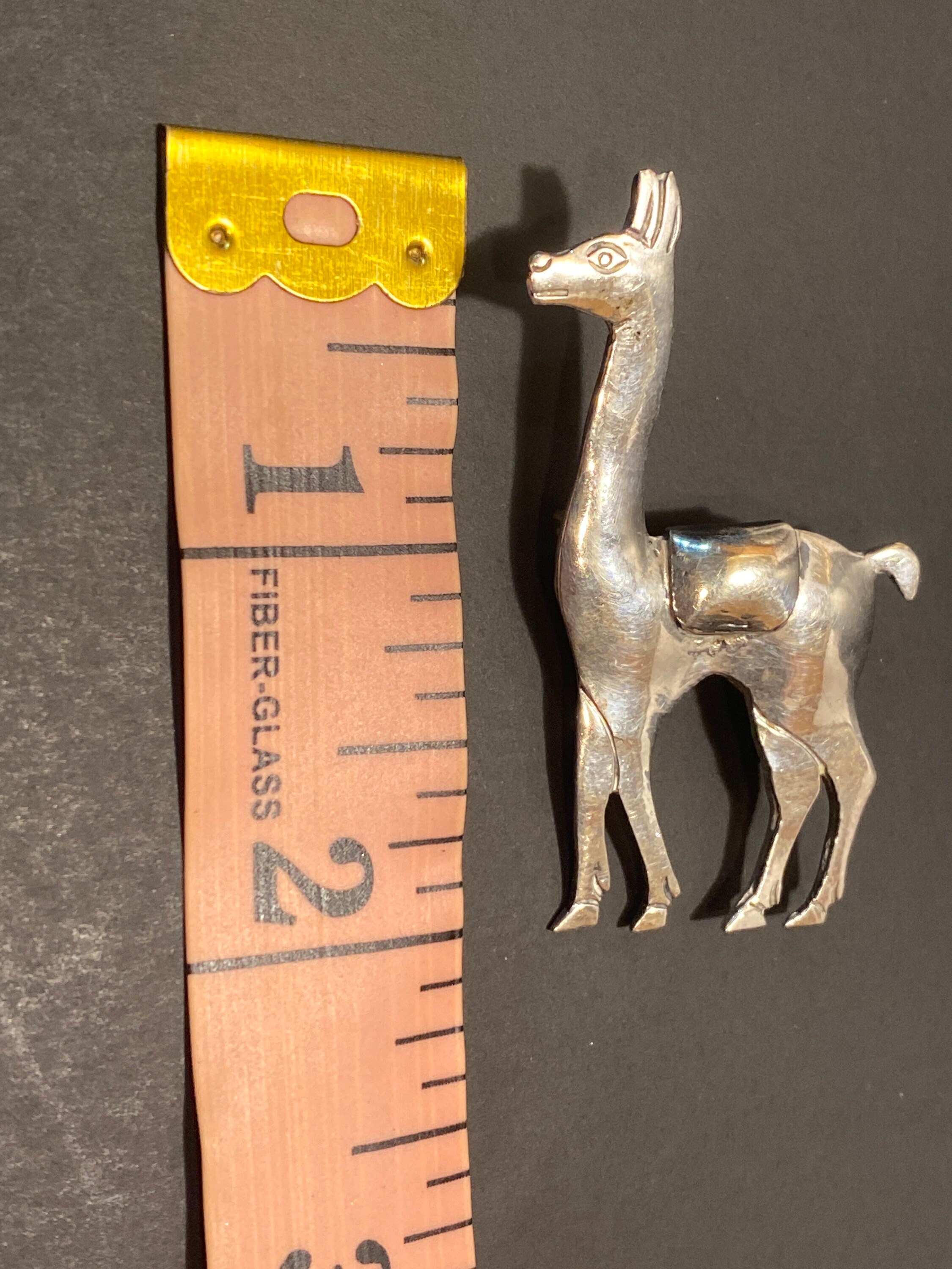 Vintage 1950s Sterling Silver Peruvian Llama Brooch Signed | Etsy