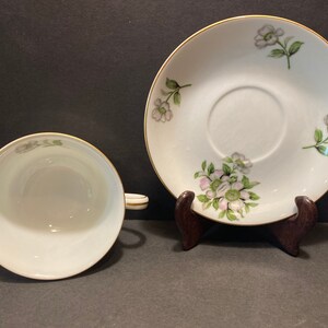 Vintage Puritan China "janet" Pattern Set of 12 Cups and Saucers, White ...