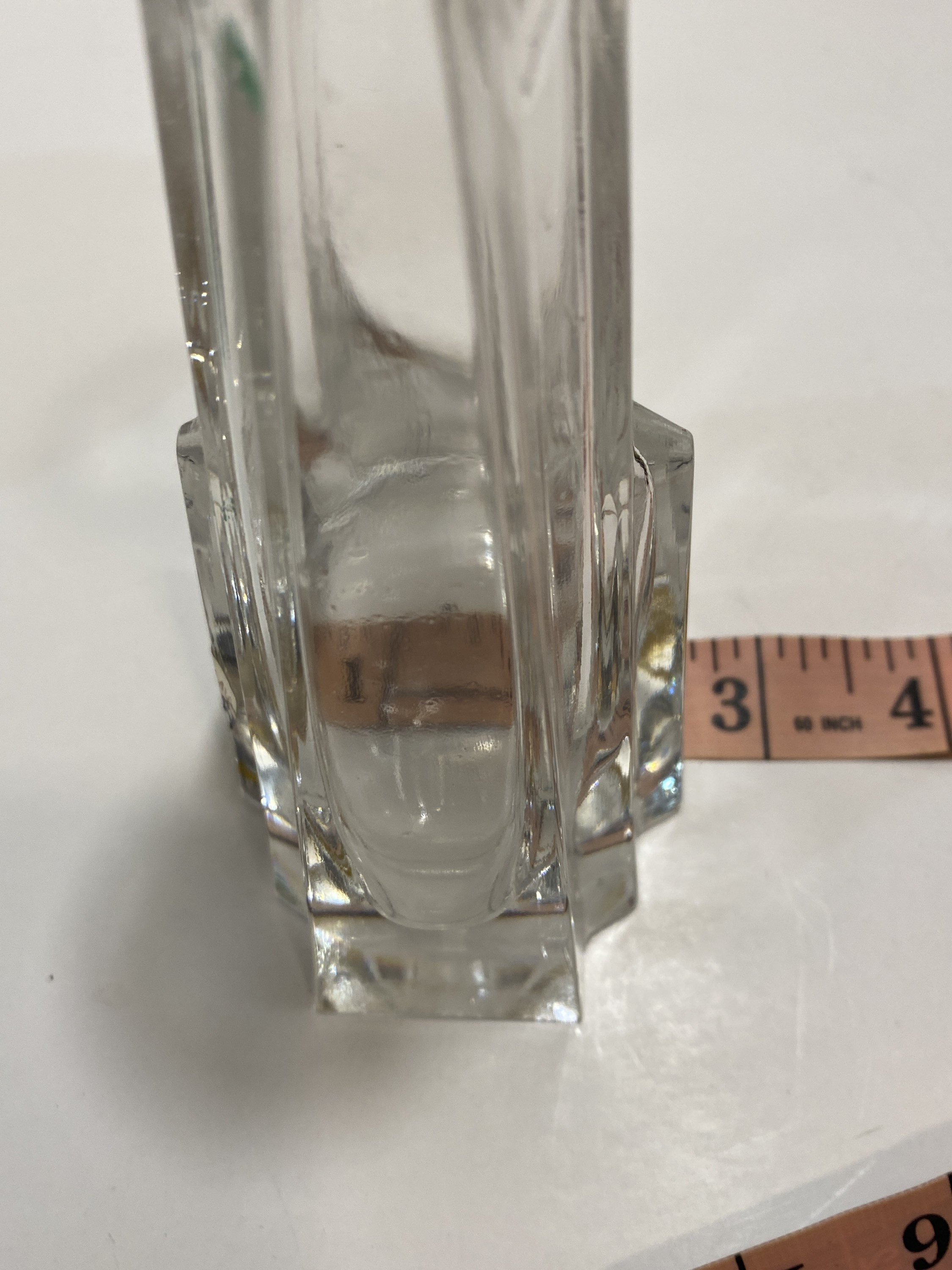 Vintage Bohemia Czechoslovakia Crystal Glass Vase Unique | Etsy