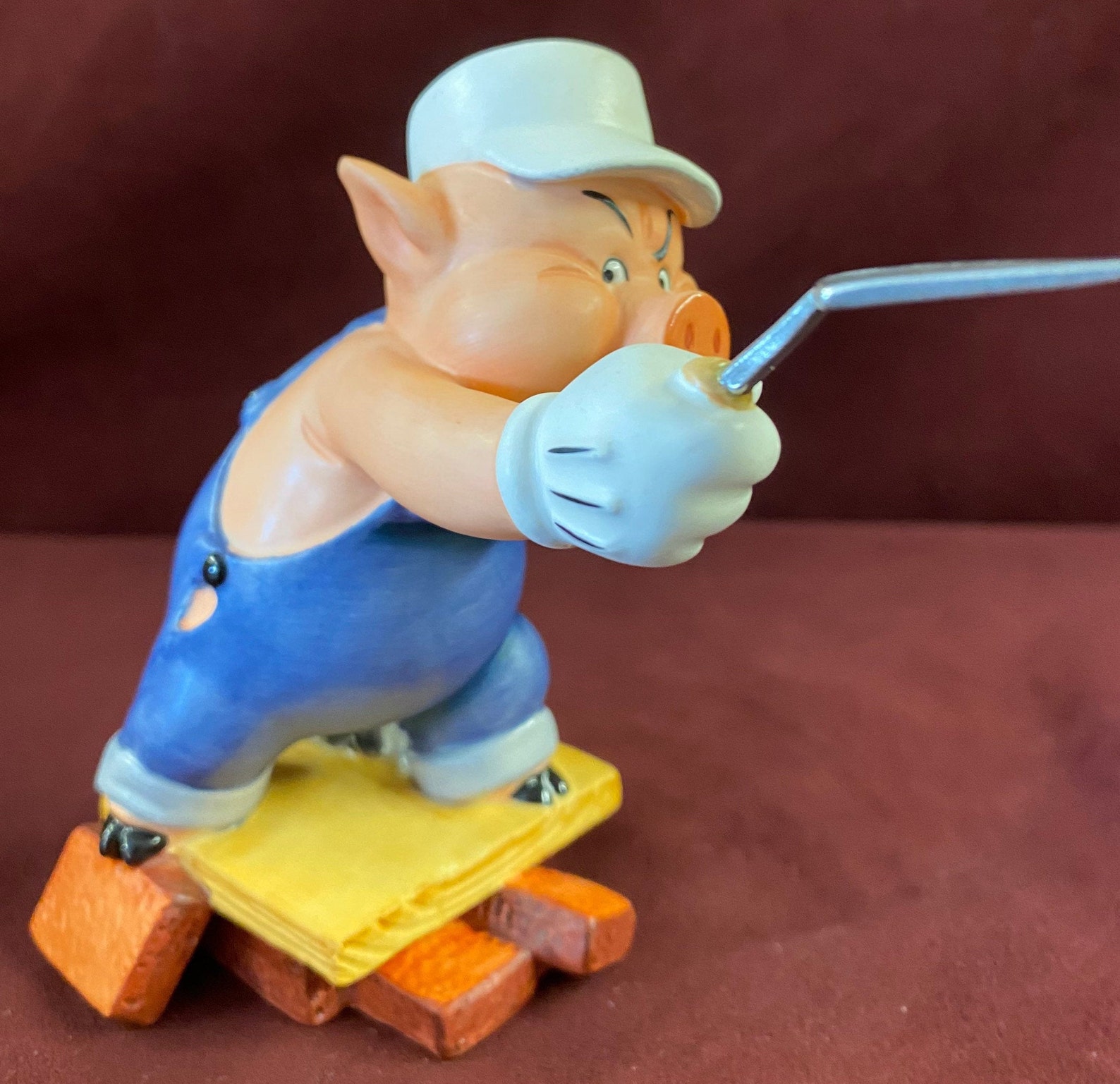 Vintage Walt Disney Practical Pig Figurine, Three Little Pigs, Signed ...