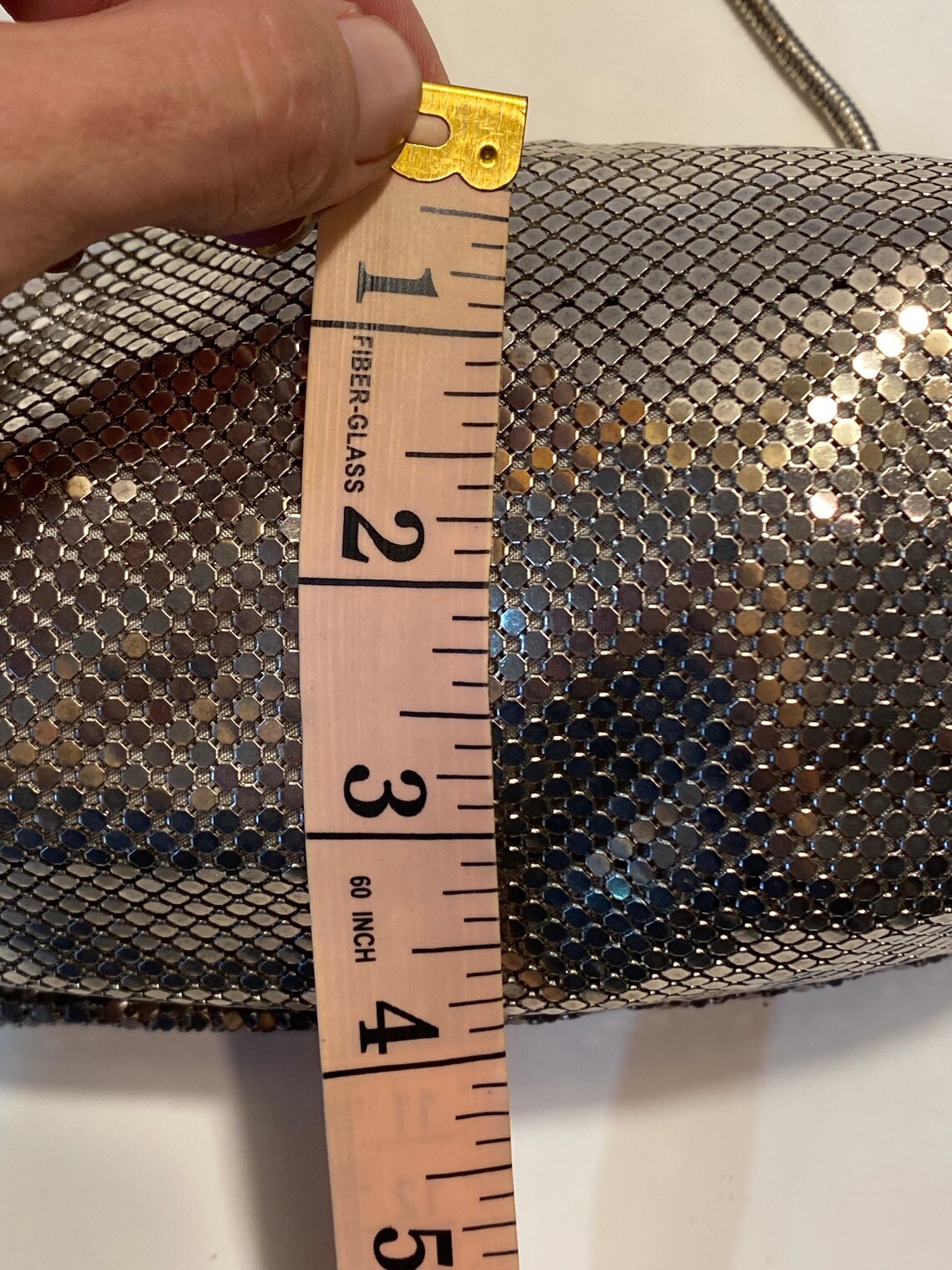 Vintage Lyrella Silver Metal Mesh Crossbody Purse, Sequin Style - Etsy