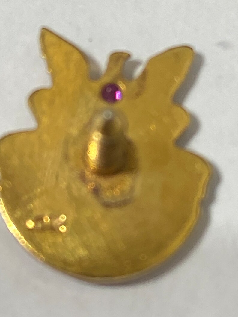 Vintage US Army 10K Gold 40 Year Service Ruby Lapel Pin - Etsy