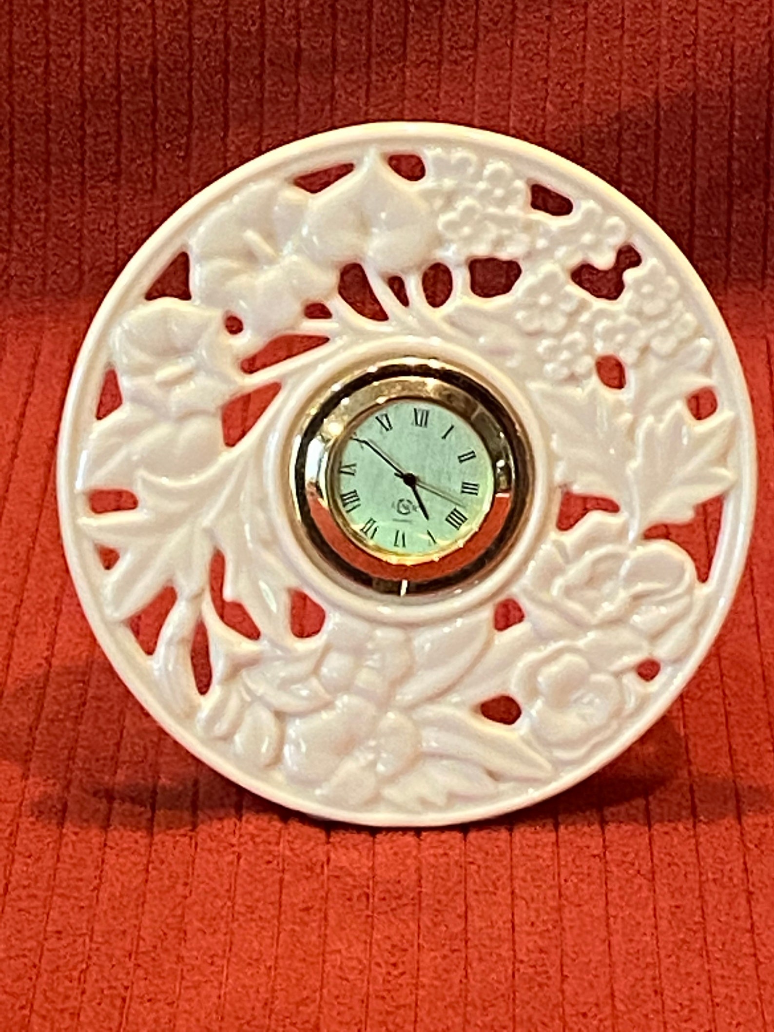 Vintage Lenox Porcelain Desktop Clock: Timely Traditions, Made in USA ...