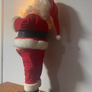 MUST SEE Rare Vintage Animated Santa Claus Holding a Candle That Lights ...