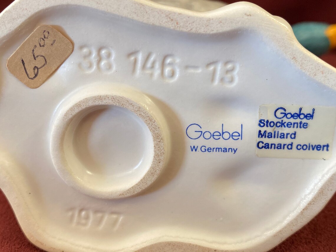 Vintage Goebel Mallard Duck With Blue Wings Figurine | Etsy