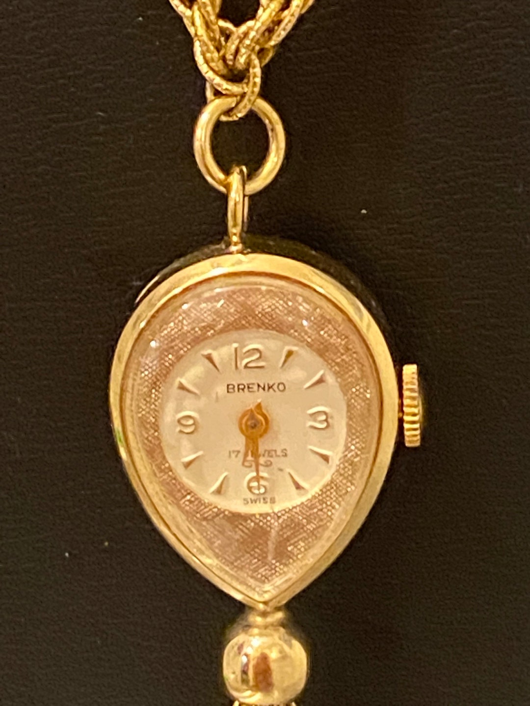 Estate Brenko Pocket Watch Pendant Necklace With Tassels - 17 Jewels - Etsy
