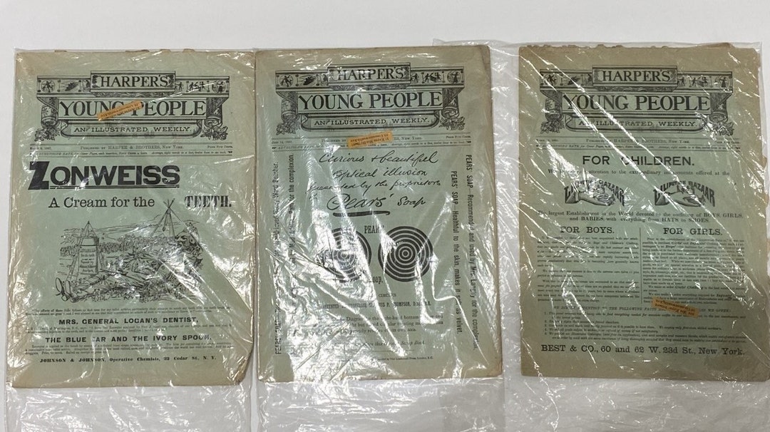 Vintage Harper's Young People Magazine Lot: 1886 & 1887 - Etsy