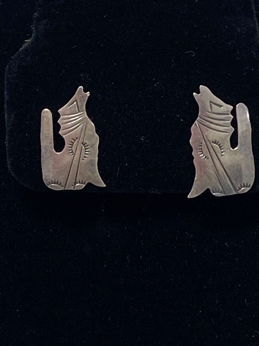 RARE Adorable Estate Sterling Silver Howling Animal wolf or - Etsy