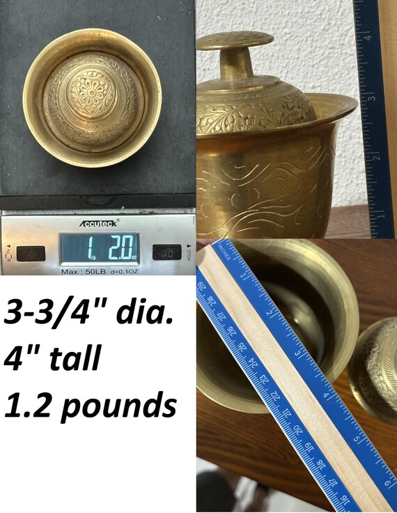 Antique Brass Elephant Claw Bell With Base, 12 Tines,… - Gem