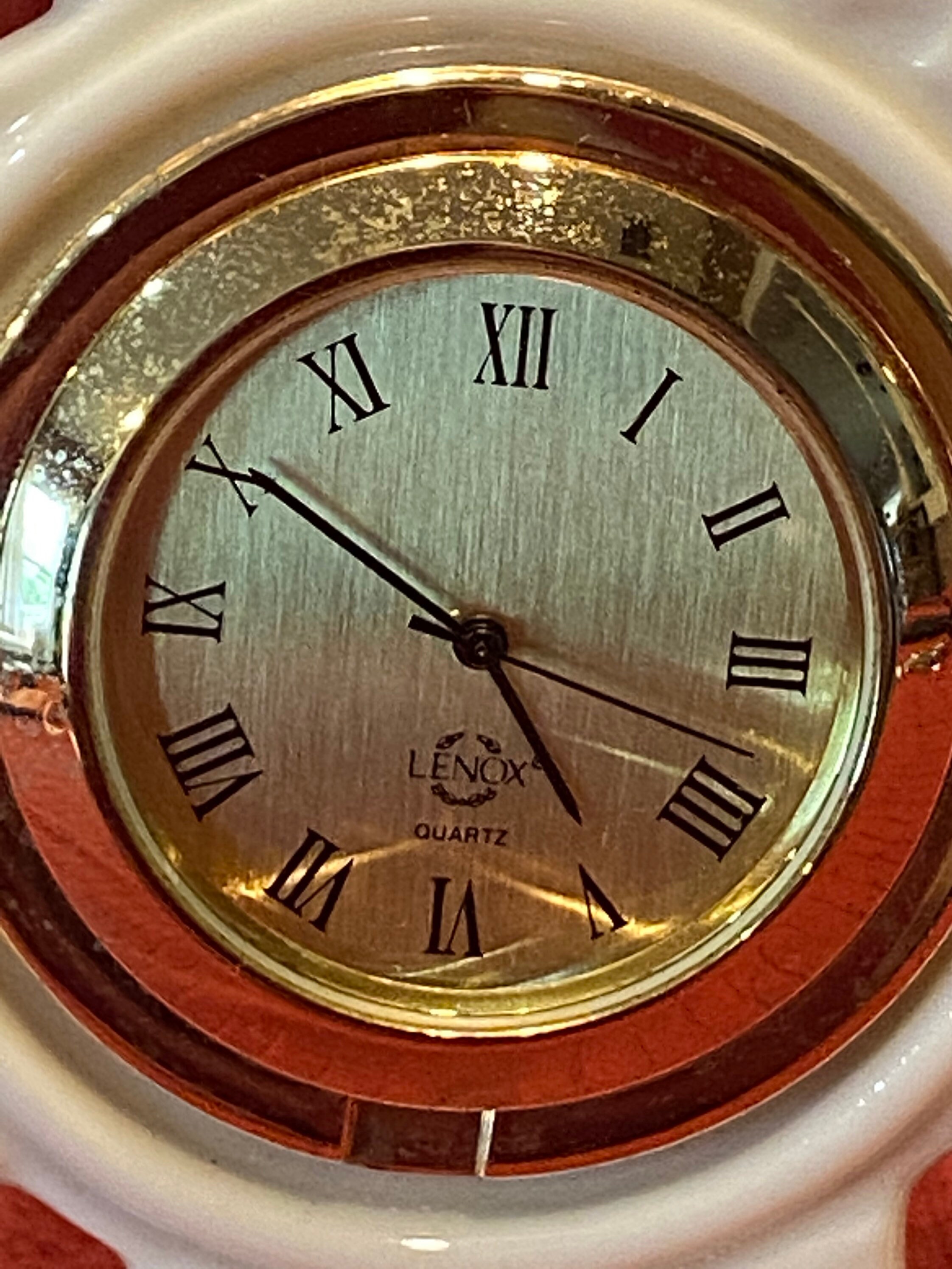 Vintage Lenox Porcelain Desktop Clock: Timely Traditions, Made in USA ...