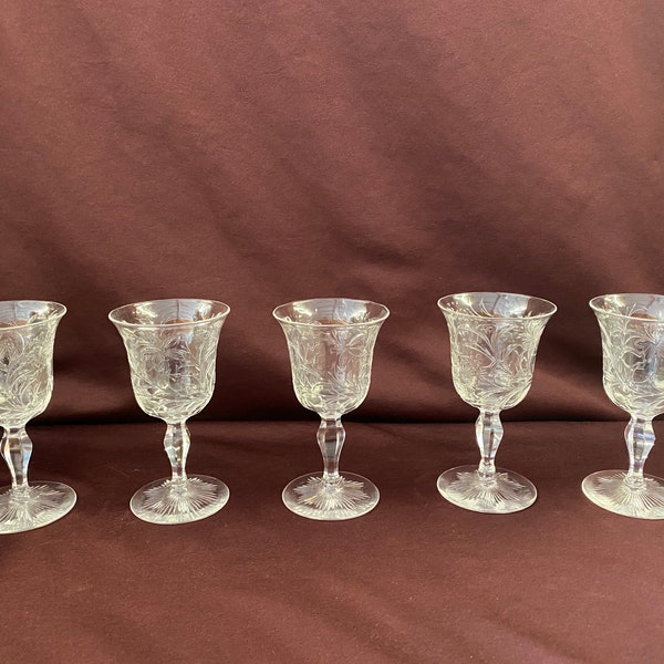 Antique Cut Glass Stemware - Etsy