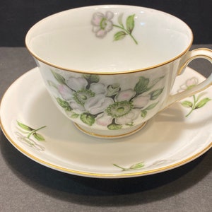 Vintage Puritan China "janet" Pattern Set of 12 Cups and Saucers, White ...