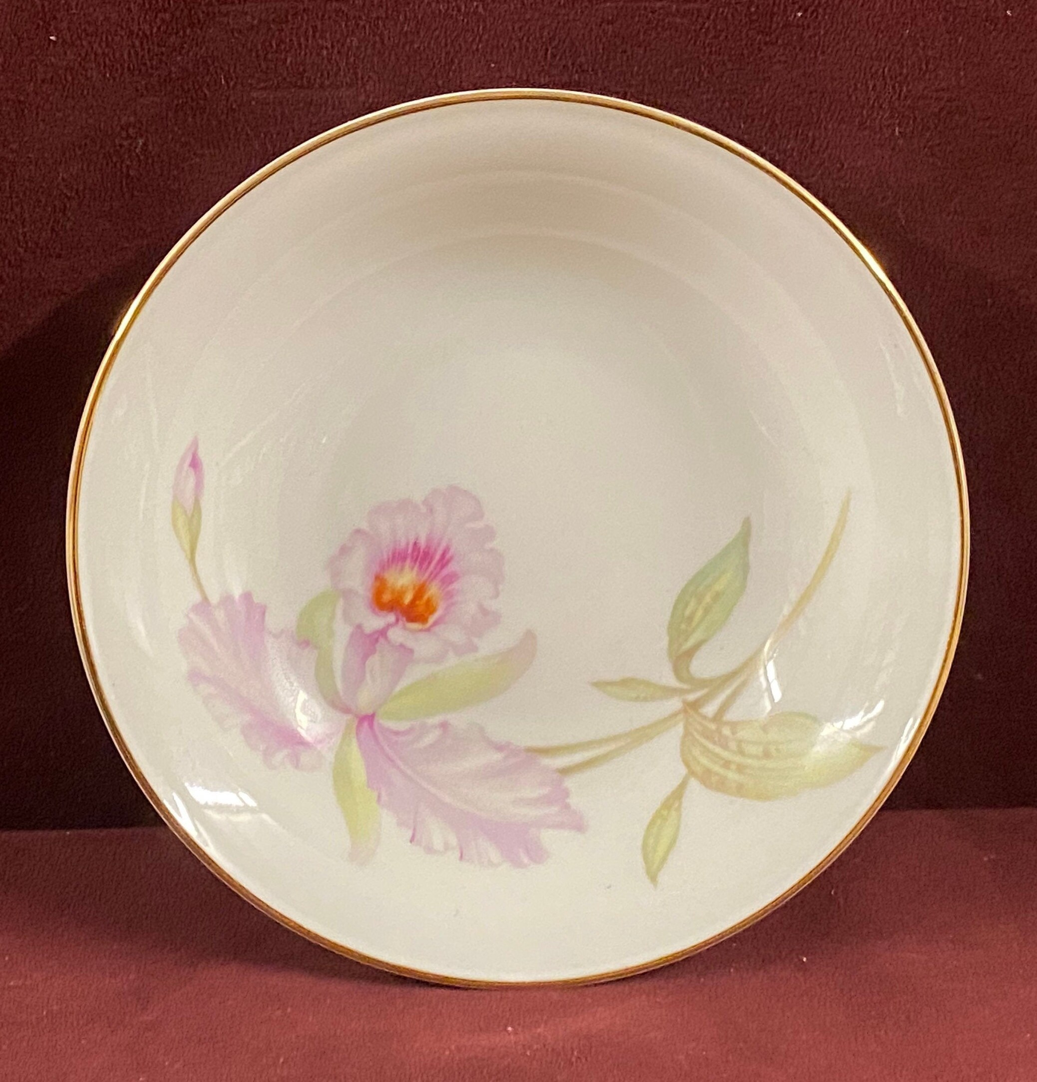 Vintage Set of 8 Tirschenreuth's Pasco Orchid Pattern | Etsy