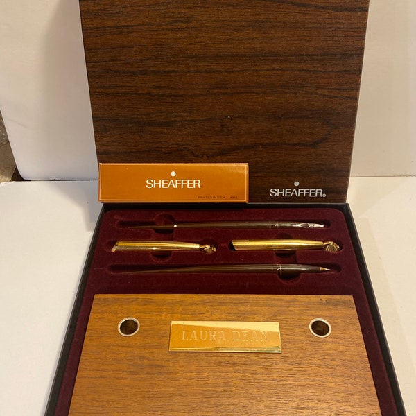 Sheaffer Desk Set - Etsy