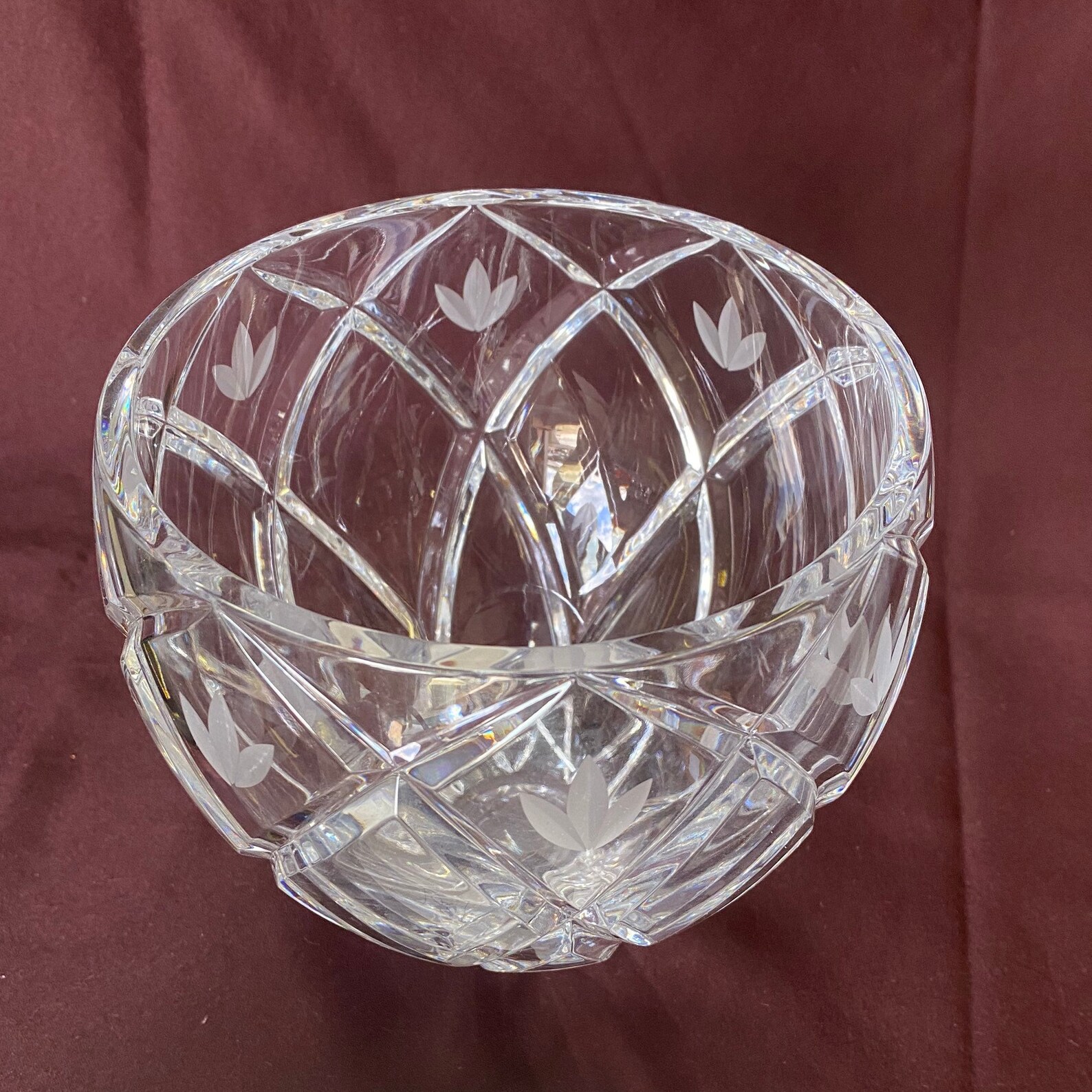 Lenox Cut Crystal Large Bowl Savannah Pattern Marked - Etsy