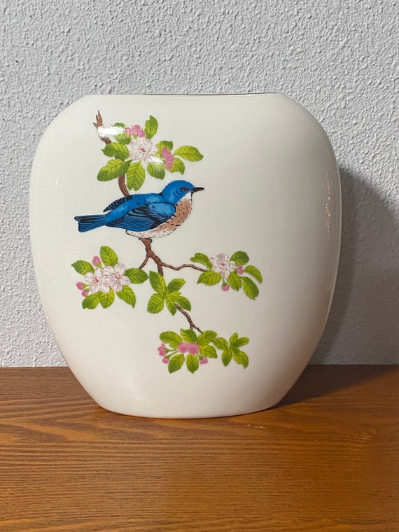 Gorgeous Estate Otagiri Japanese Porcelain Oval Shaped Vase - Etsy