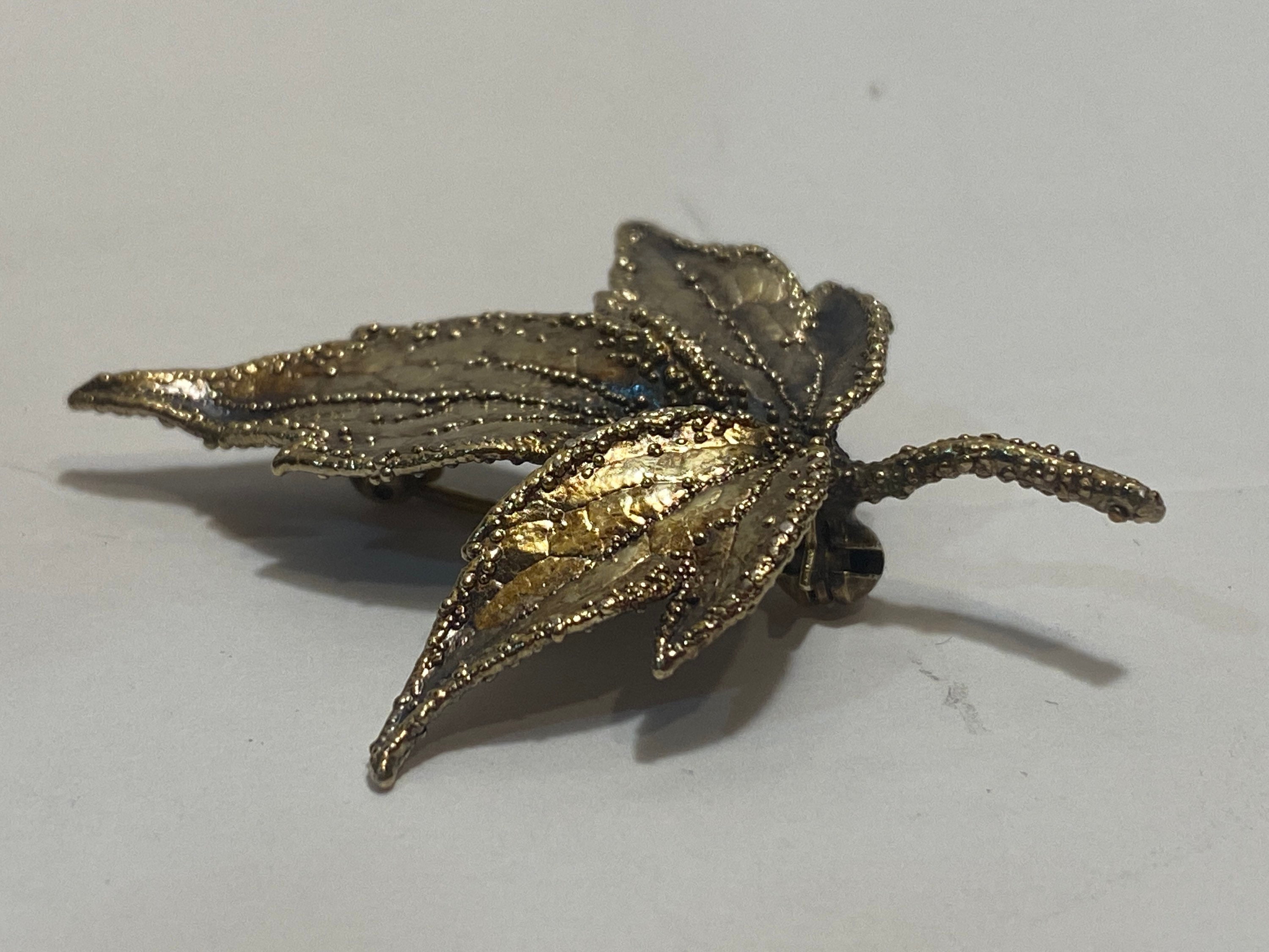 Vintage Sterling Silver Leaf Pin or Brooch Signed Flora | Etsy