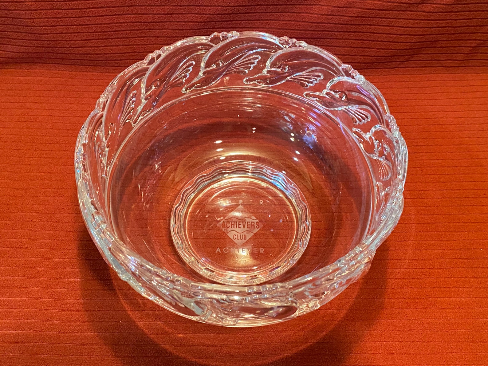 Vintage Tiffany & Co Gorgeous Crystal Glass Bowl, Swimming Dolphins ...