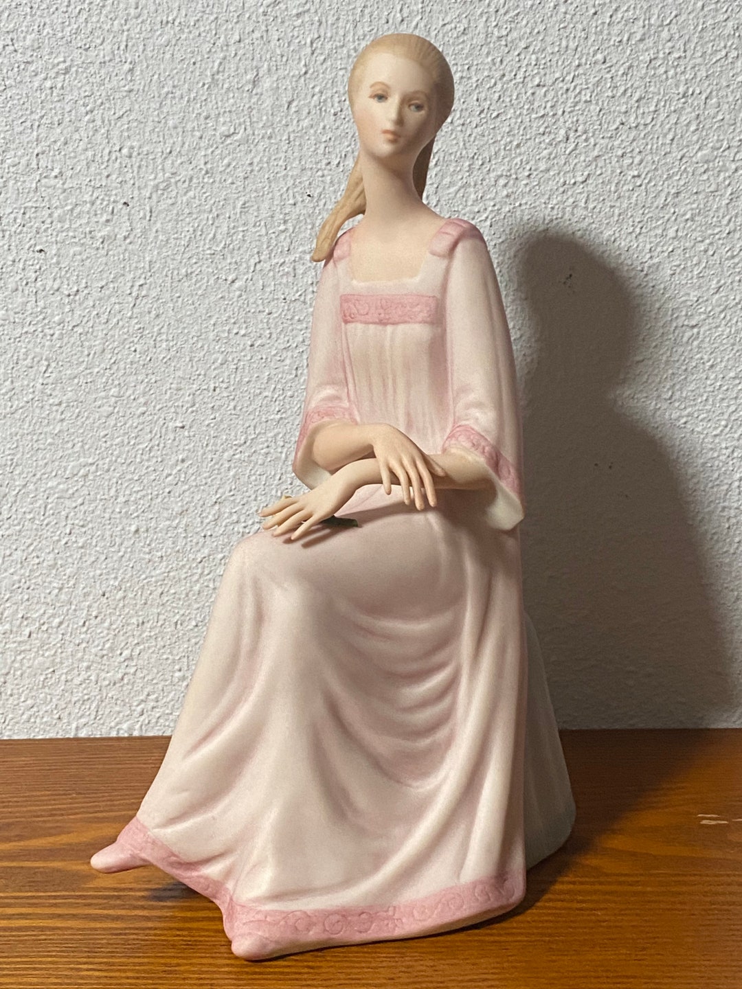Vintage Estate Laszlo Ispanky - Girl Sitting in Pink Dress Lost in ...