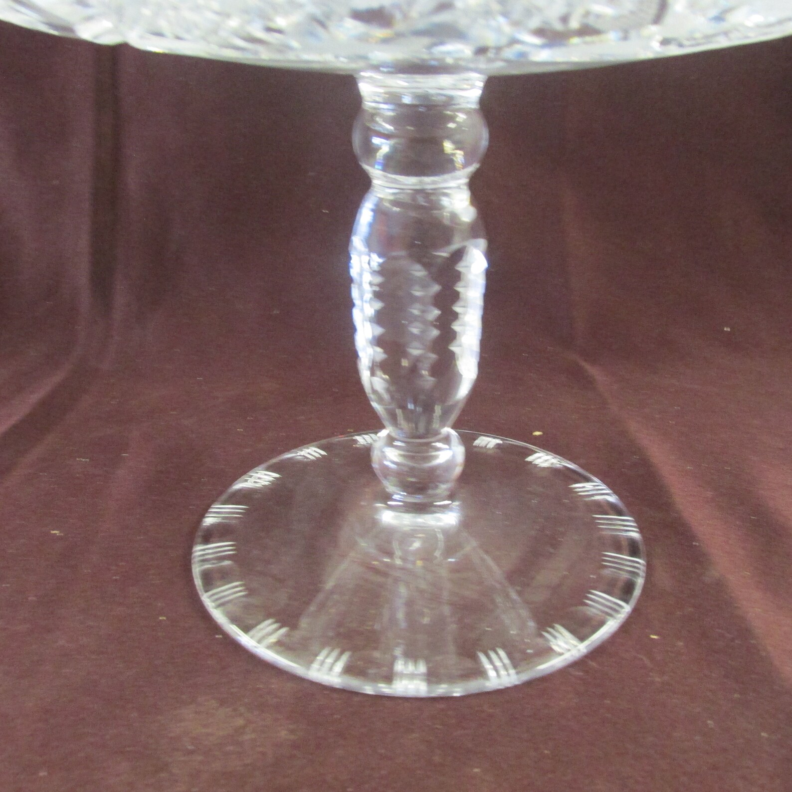 Vintage Cut Crystal Pedestal Compote 7-1/4 inches tall 8 | Etsy