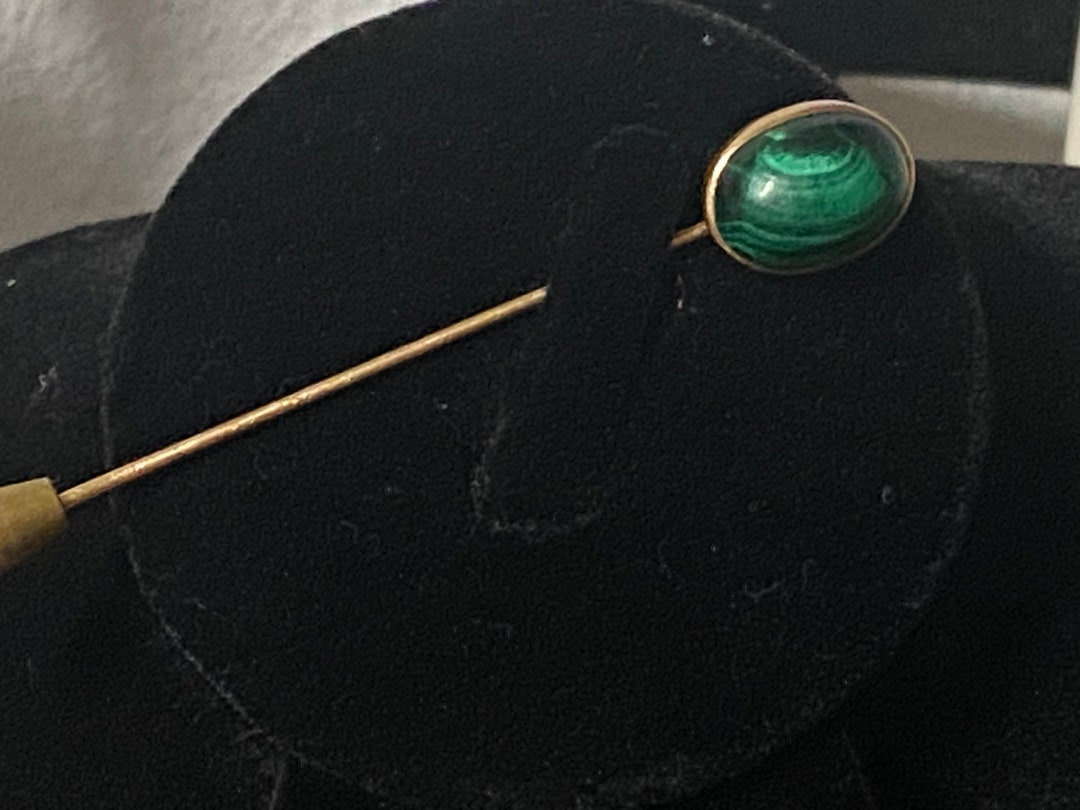 Lovely Antique Edwardian 14K Gold Jade Stick Pin Stickpin - Etsy