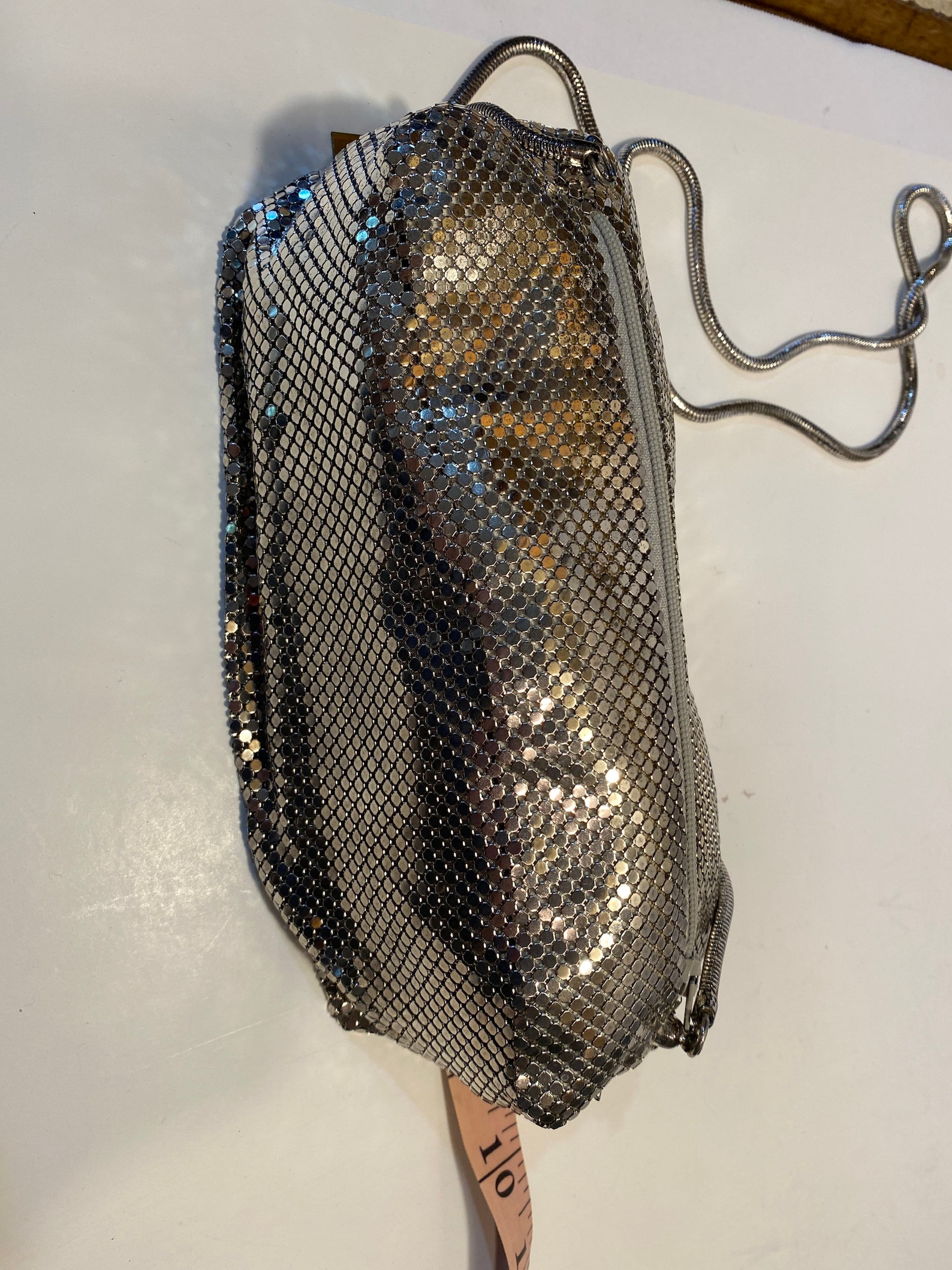 Vintage Lyrella Silver Metal Mesh Crossbody Purse, Sequin Style - Etsy