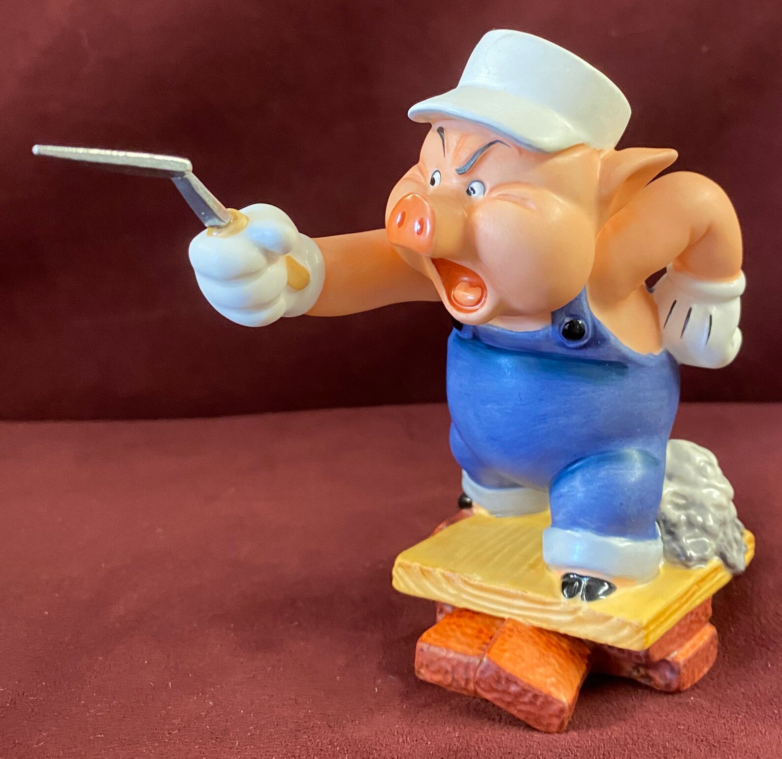 Vintage Walt Disney Practical Pig Figurine, Three Little Pigs, Signed ...