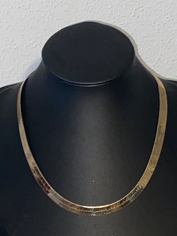 Stunning 14K Yellow Gold Herringbone Chain Necklace, … - Gem