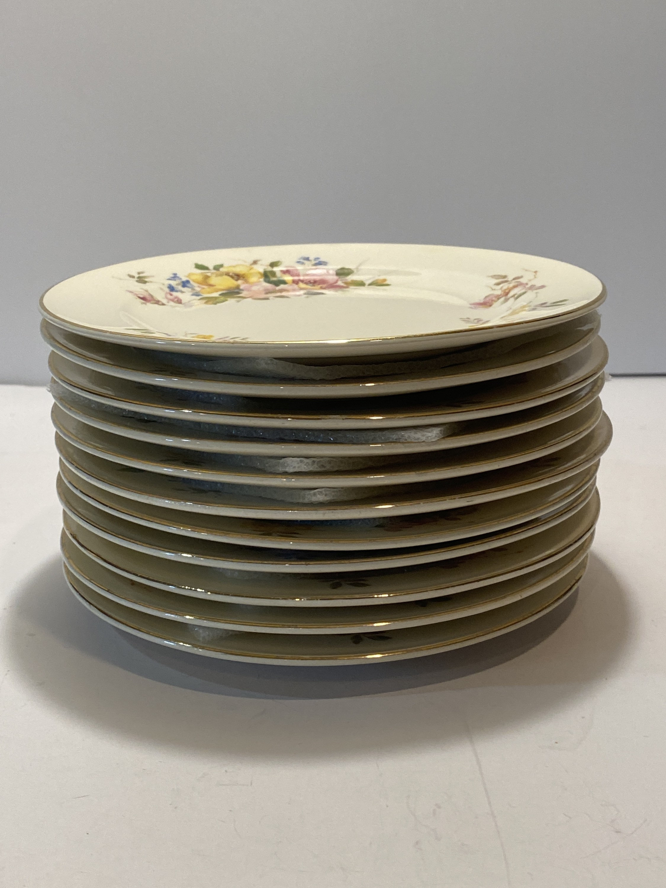 Vintage Set of 10 Bread and Butter Plates Edwin M. Knowles | Etsy