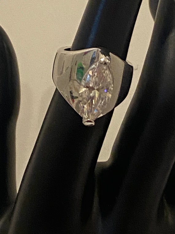 Stunning Estate Faux Diamond Ring, Signed Inside, Not… - Gem