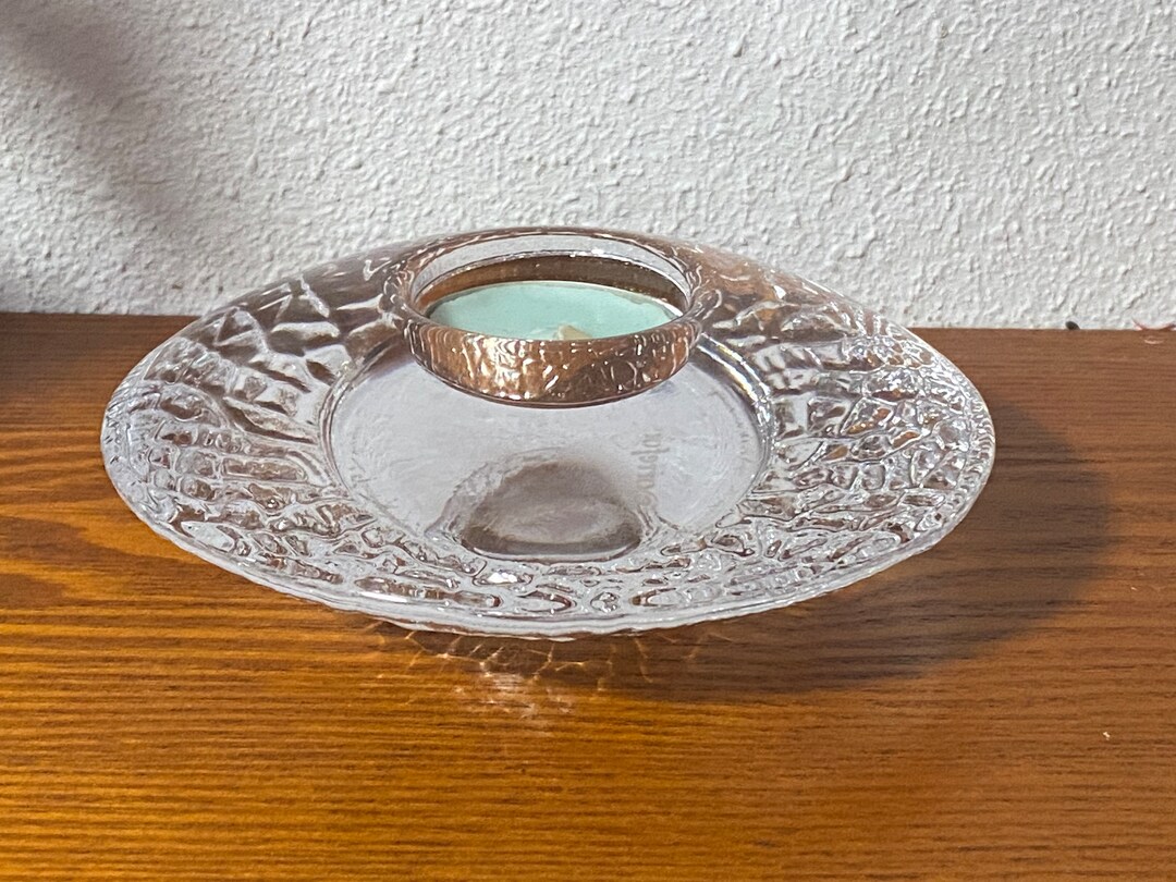 Orrefors Discus Crystal Votive Candle Holder - Estate Pattern - Etsy