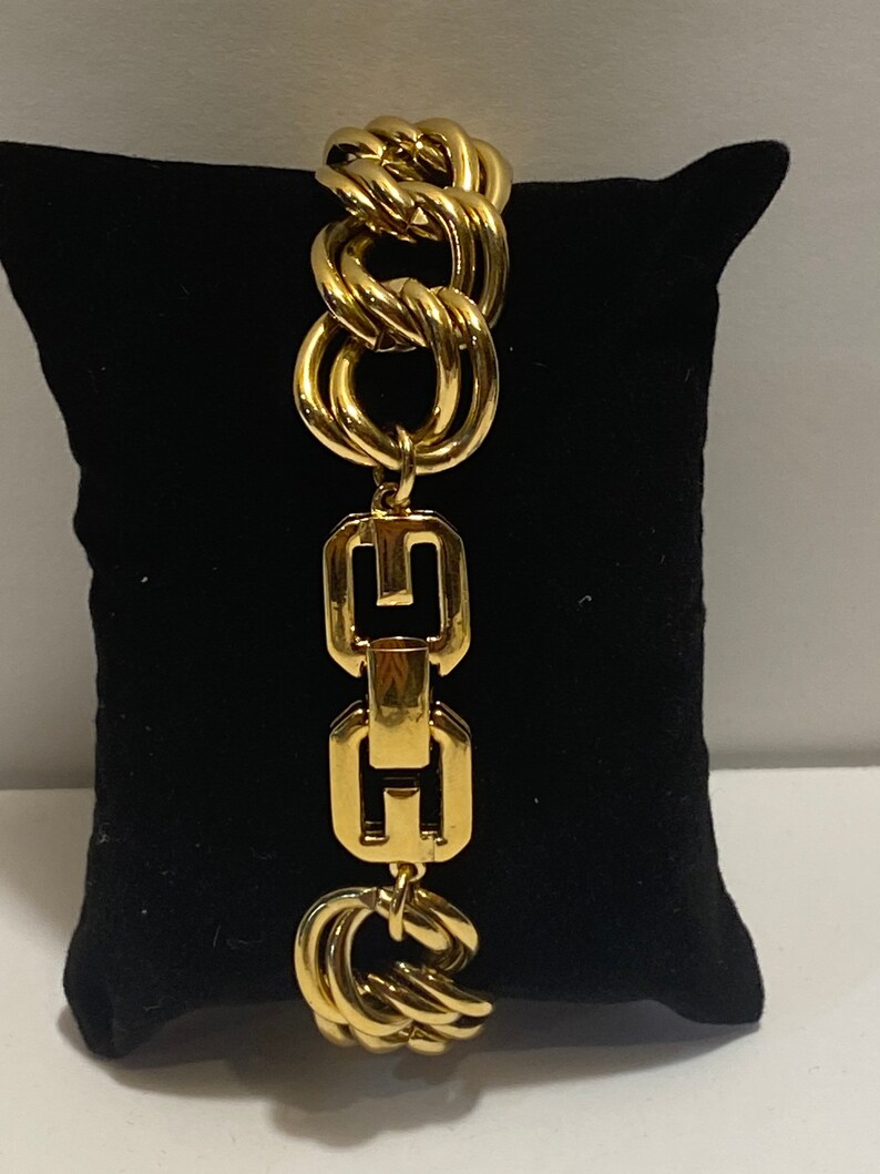 Givenchy Gold Colored Double Chain Bracelet Gorgeous Weighs | Etsy