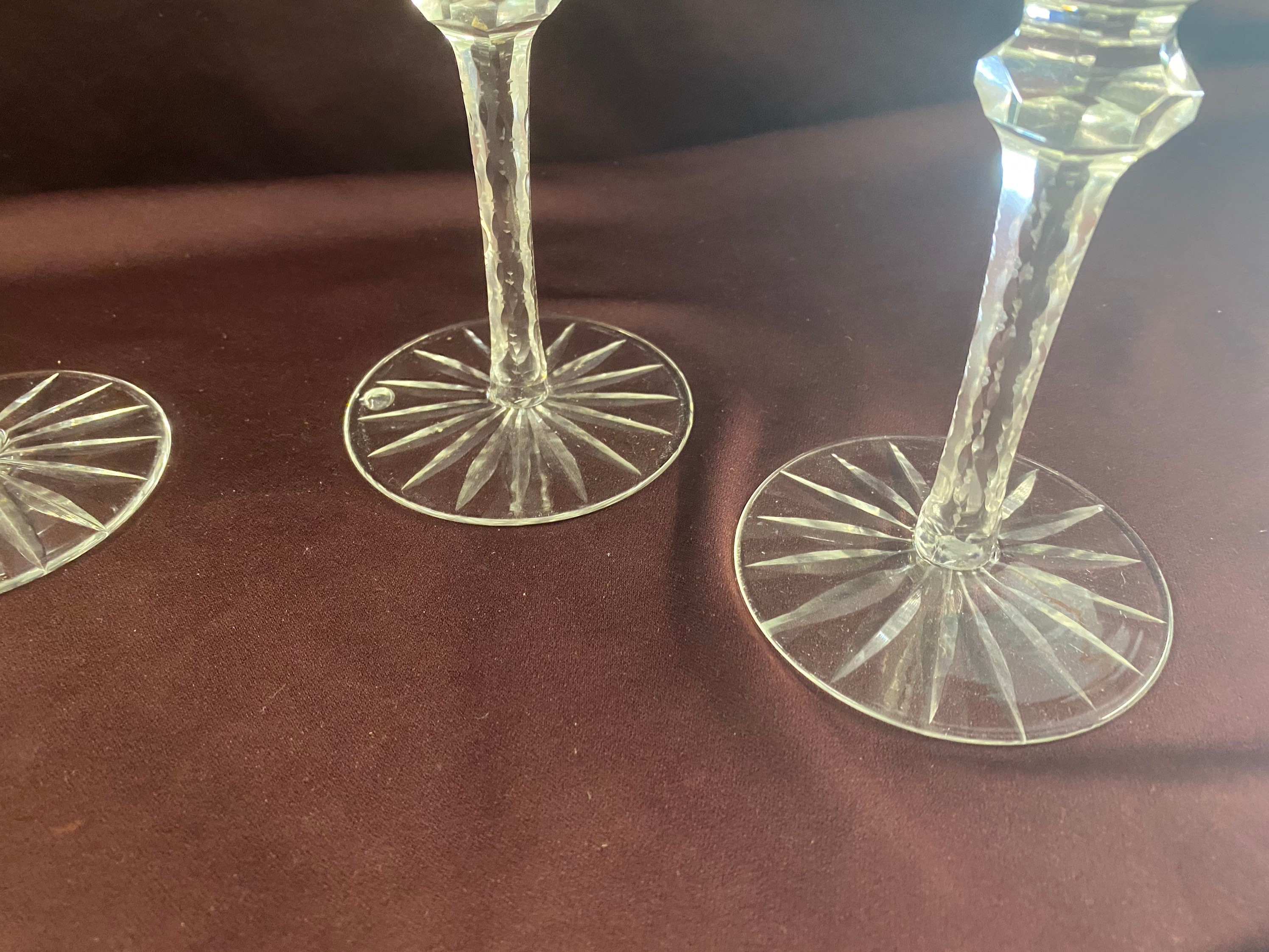 Vintage Set of 4 Large AJKA Marsala Wine Hocks Goblets Cut | Etsy