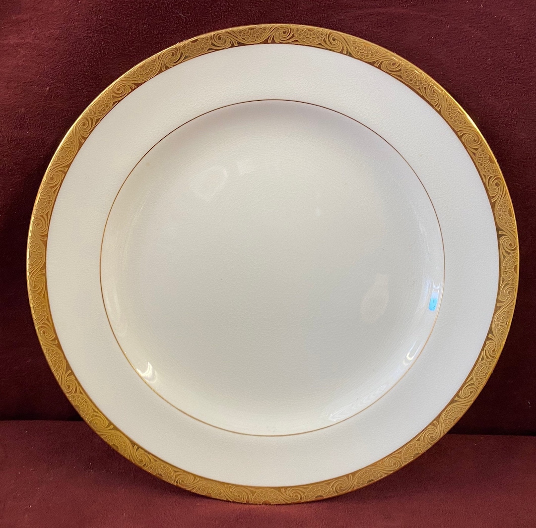 Vintage Minton Buckingham Plate Set: 24K Gold Porcelain, Set of 7 - Etsy