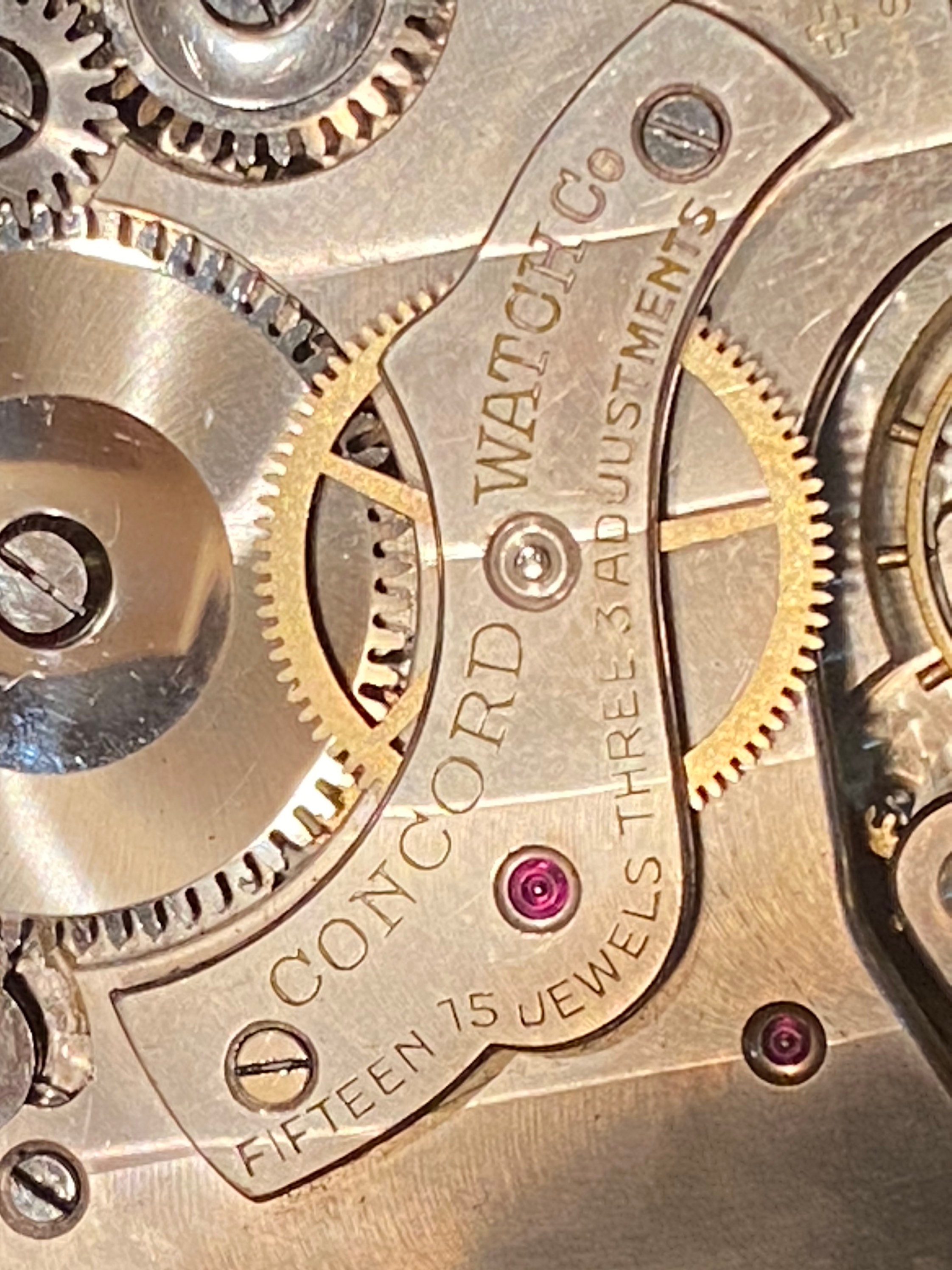 Vintage Concord Watch Co 15 Jewels Three Adjustments 48382 | Etsy