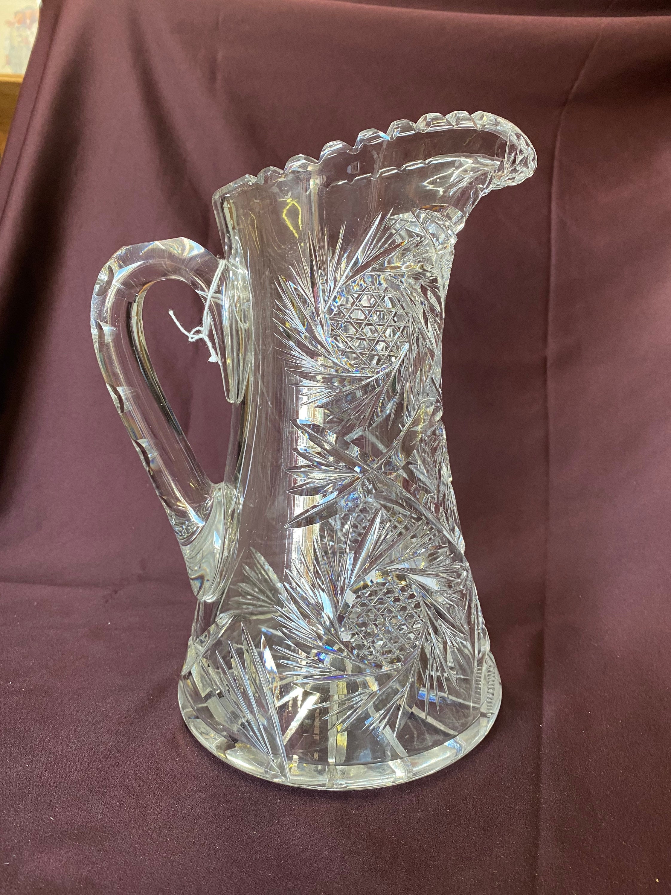 American Brilliant Period Antique Cut Crystal Pitcher 6-1/2 - Etsy