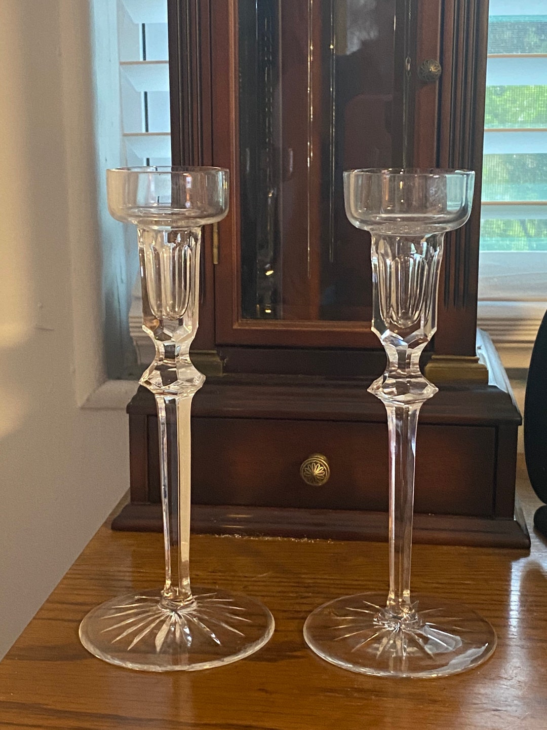 Gorgeous Vintage Estate Pair of Miller Rogaska Signed Candlestick ...