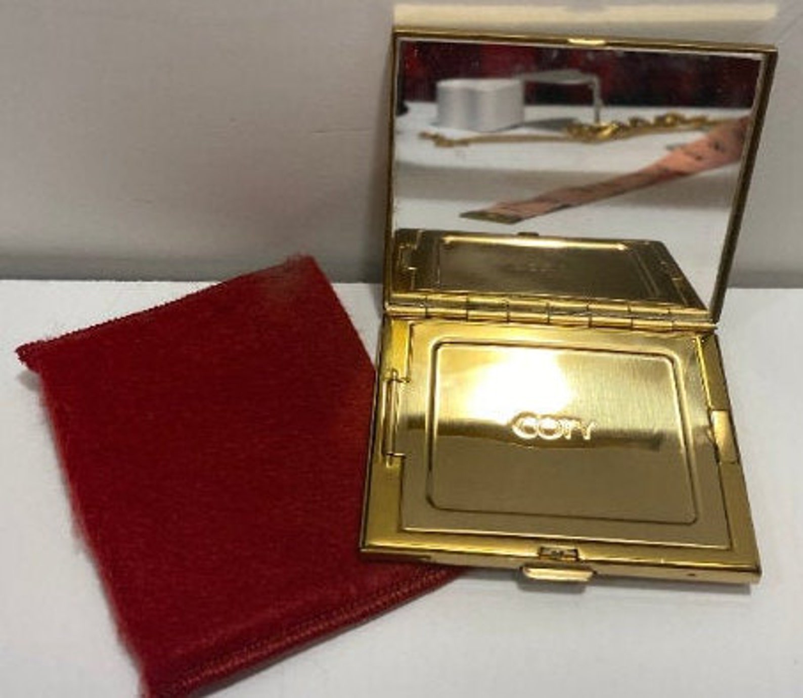 Vintage Coty Powder Compact With Mirror in Case Unused - Etsy