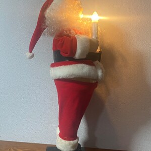 MUST SEE Rare Vintage Animated Santa Claus Holding a Candle That Lights ...